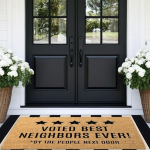 5-star Review Doormat Voted Best Neighbors Ever Funny Neighbor Gift ...