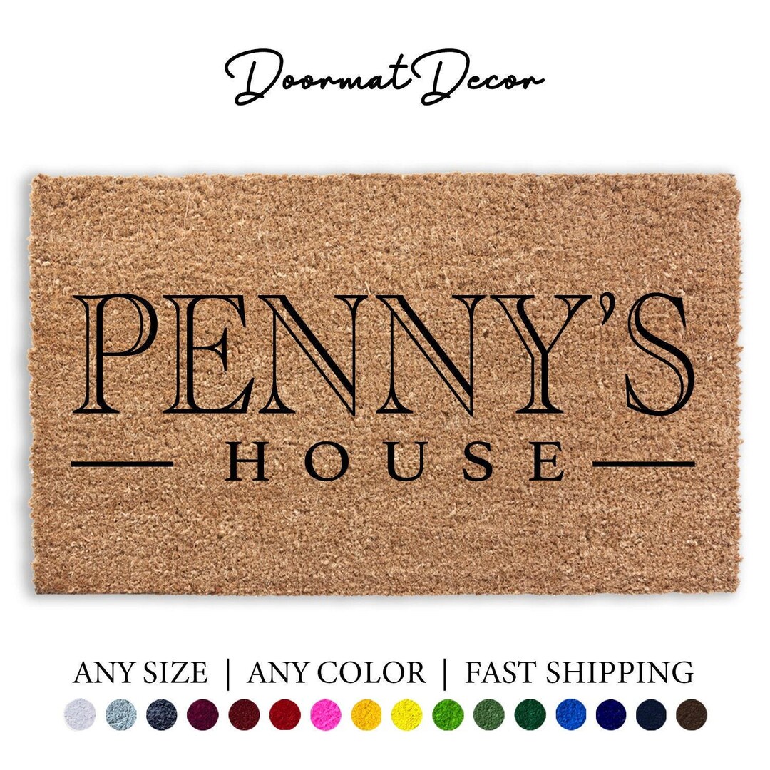 Personalized Coir Doormat Welcome Mat With Name Outdoor Rug for ...