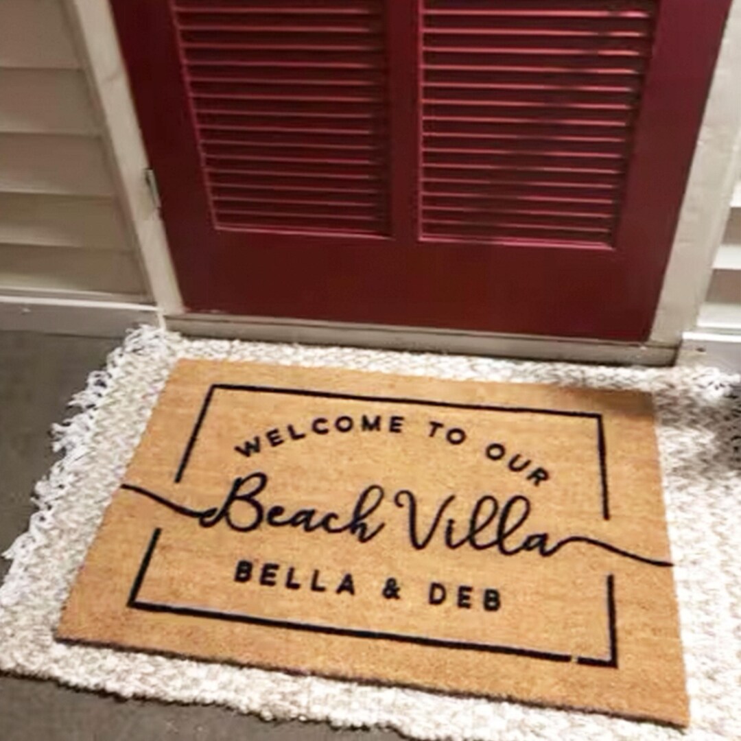 Beach House Doormat Outdoor Welcome Mat for Ocean Lake Decor Custom ...