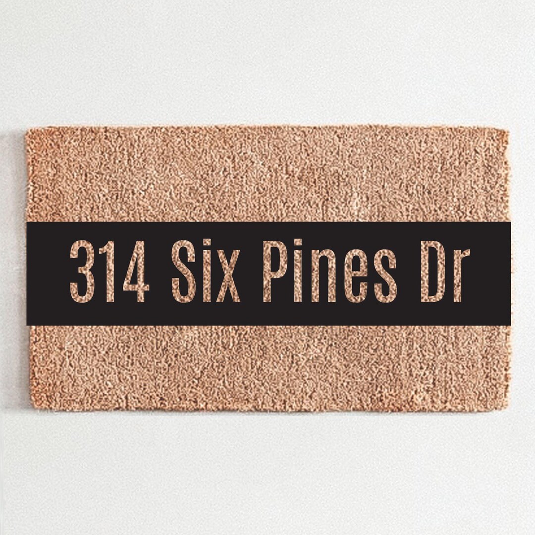Custom Address Doormat Personalized Outdoor Welcome Mat FLOCKED COIR ...