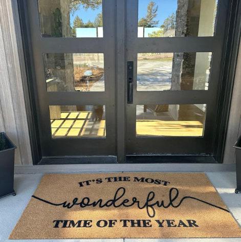 Its the Most Wonderful Time of the Year Doormat Christmas Holiday ...