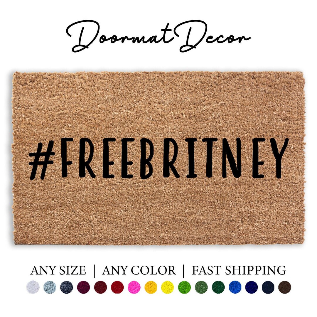 Free Britney Spears Doormat Flocked Coir Welcome Mat Custom Rug Gift - Etsy