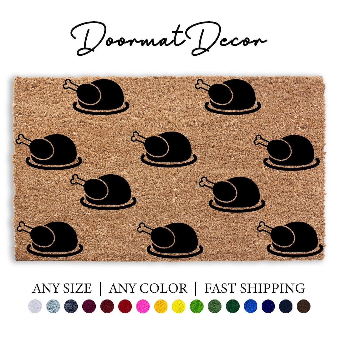 Thanksgiving Turkey Doormat Personalized Coir Welcome Mat Autumn ...