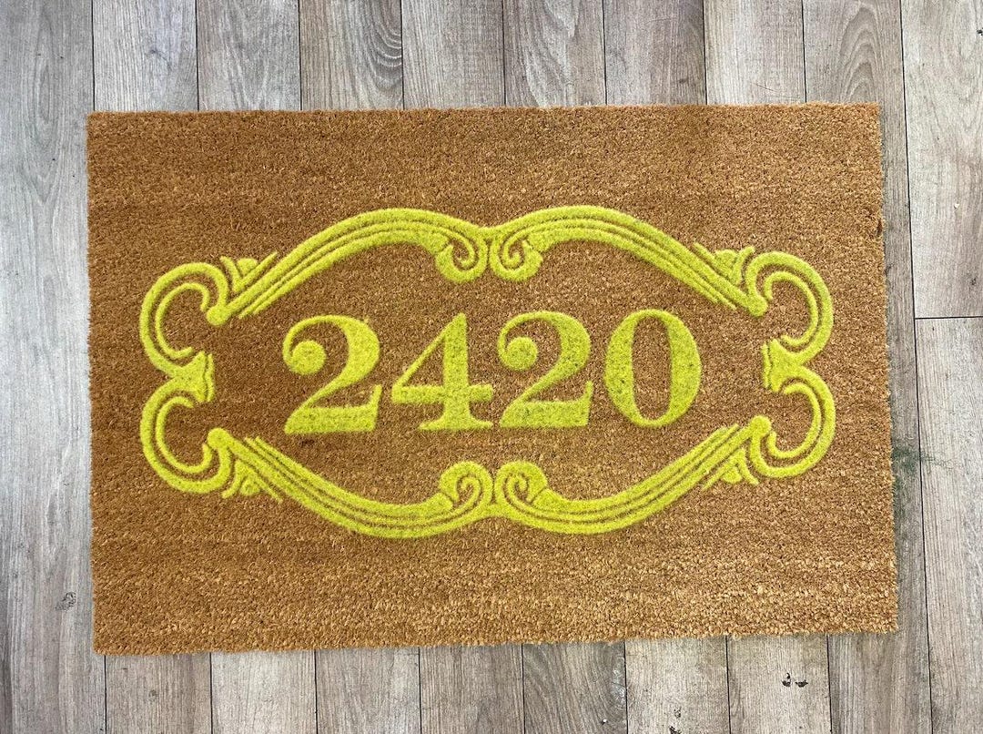 Custom Address Doormat Personalized Outdoor Welcome Mat FLOCKED COIR ...