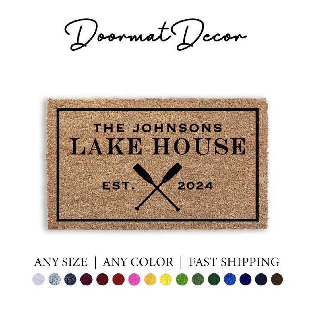 Lake House Doormat Outdoor Welcome Mat Ocean Bay Beach Decor ...