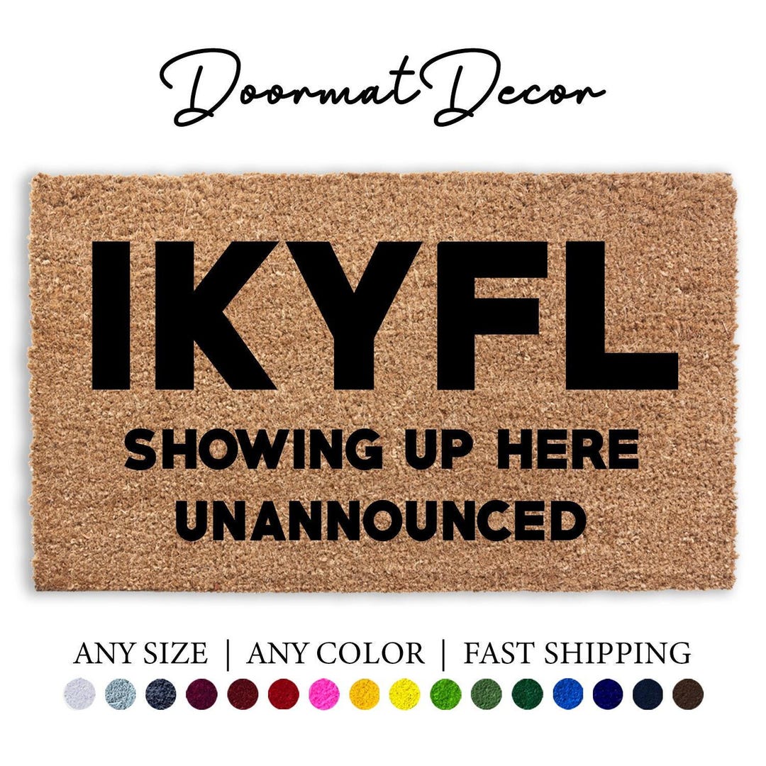 IKYFL Funny Coir Doormat Custom Personalized Welcome Rug for ...
