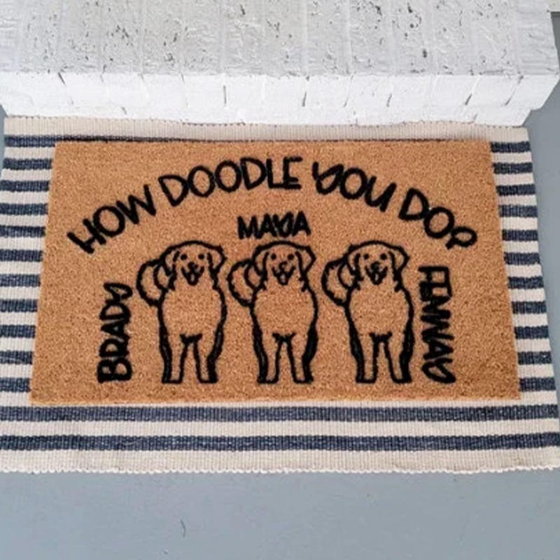 Dog Door Mat - Etsy