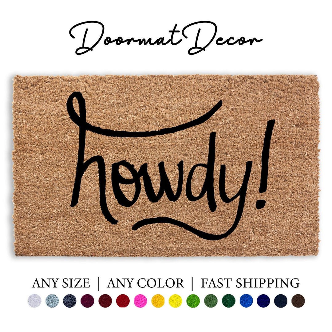 Howdy Texas AM University Doormat Personalized Aggie Gift for ...