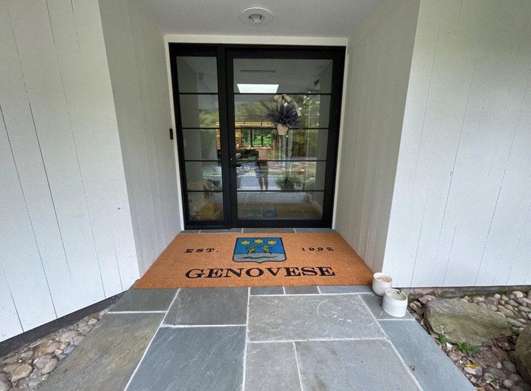 Personalized Family Crest Doormat Vintage Monogram Welcome Mat Unique ...