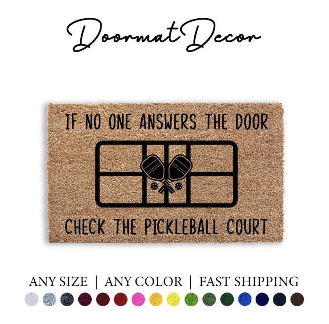 Pickleball Court Doormat Fun Entryway Mat Unique Pickle Ball Gift for ...