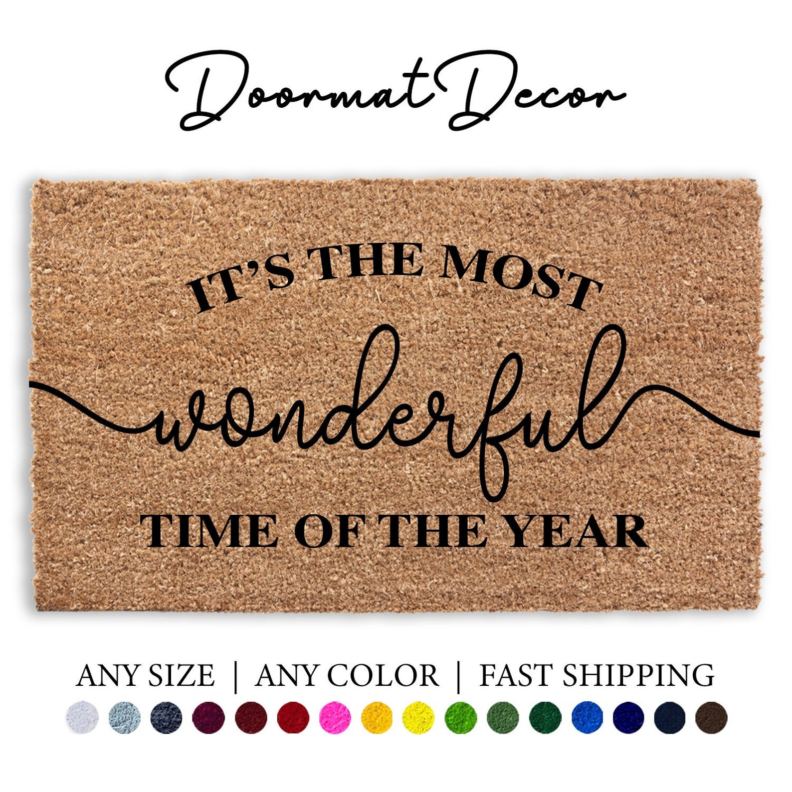 It's the Most Wonderful Time of the Year Doormat - Etsy