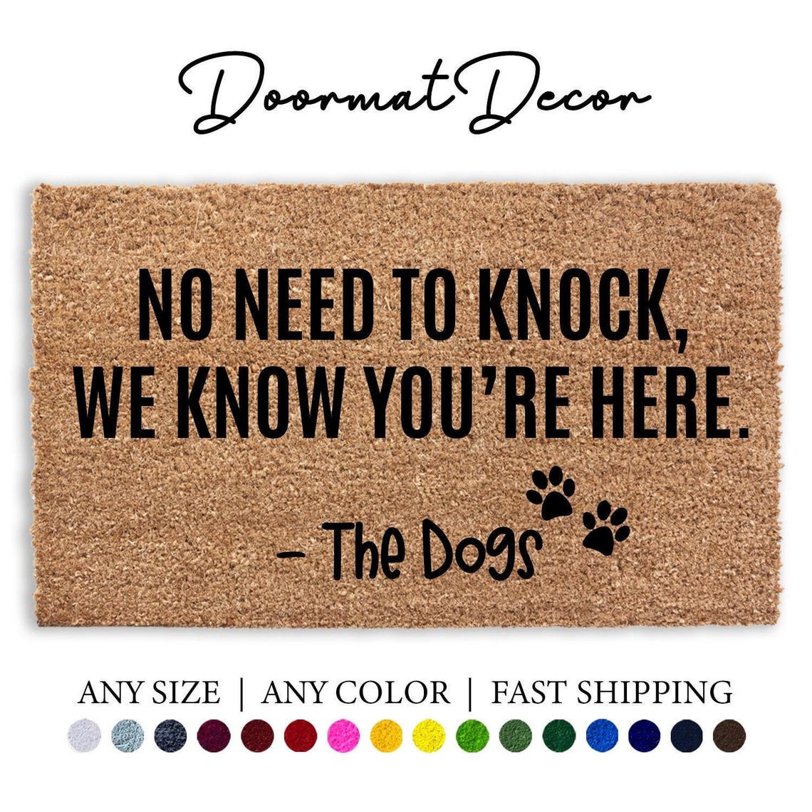 Welcome Dogs Doormat - Paw Print Outdoor Mat for Pet Lovers - Etsy