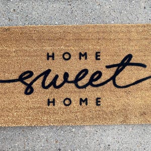 Coir Welcome Mat Home Sweet Home Doormat Custom Housewarming Gift - Etsy
