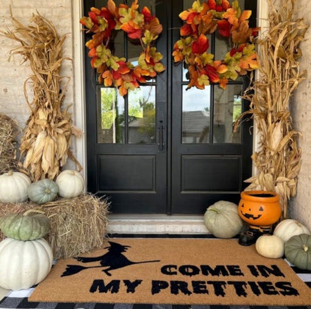 Come in My Pretties Witch Doormat, Halloween Thanksgiving Fall Autumn ...