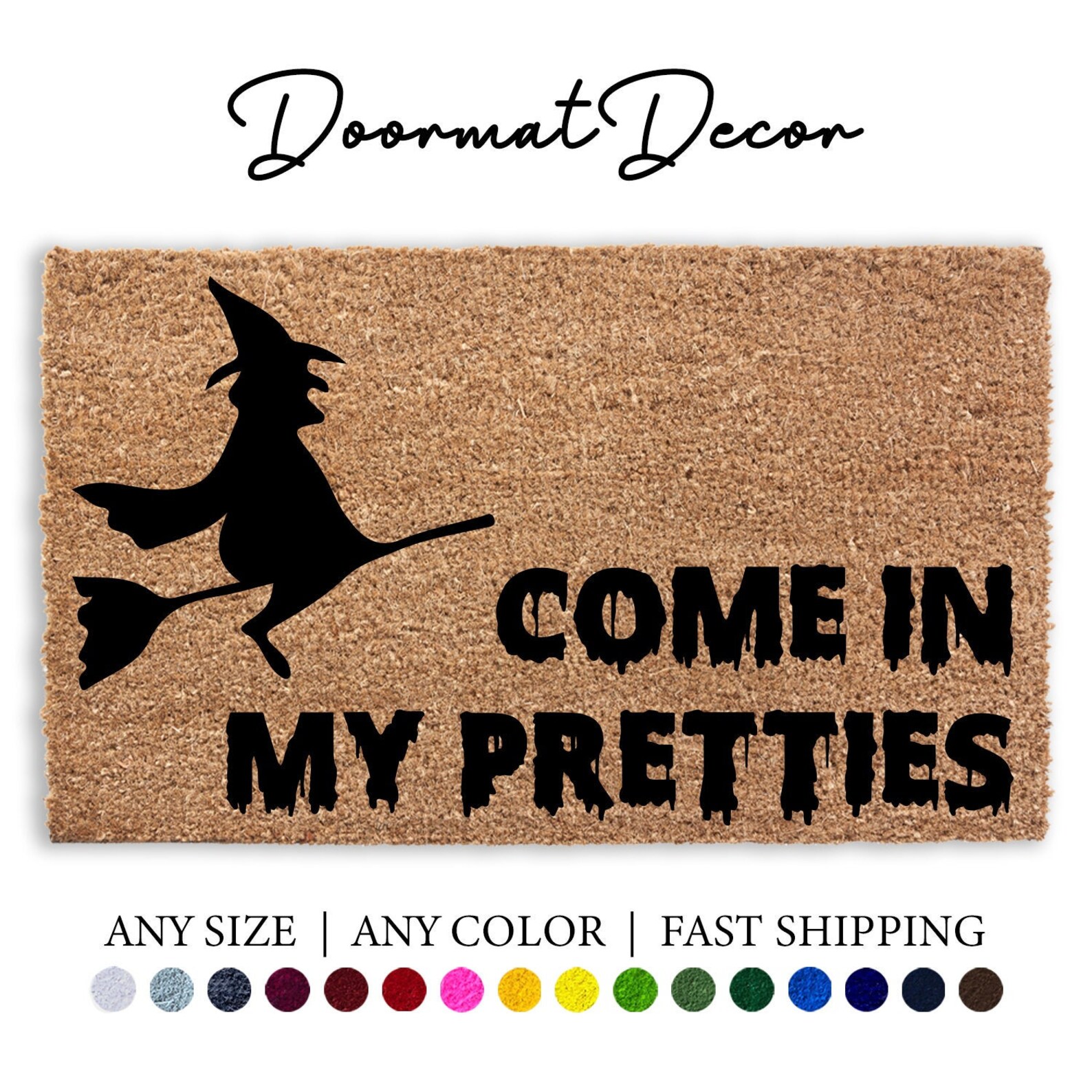 Come in My Pretties Witch Doormat Halloween Thanksgiving Fall - Etsy