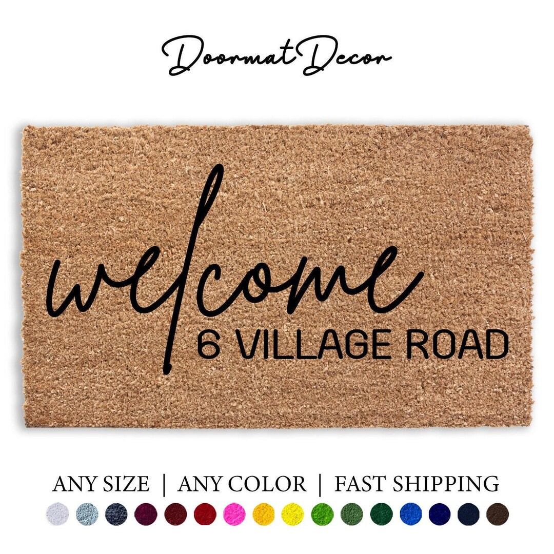 Custom Address Doormat Personalized Outdoor Welcome Mat With Street ...