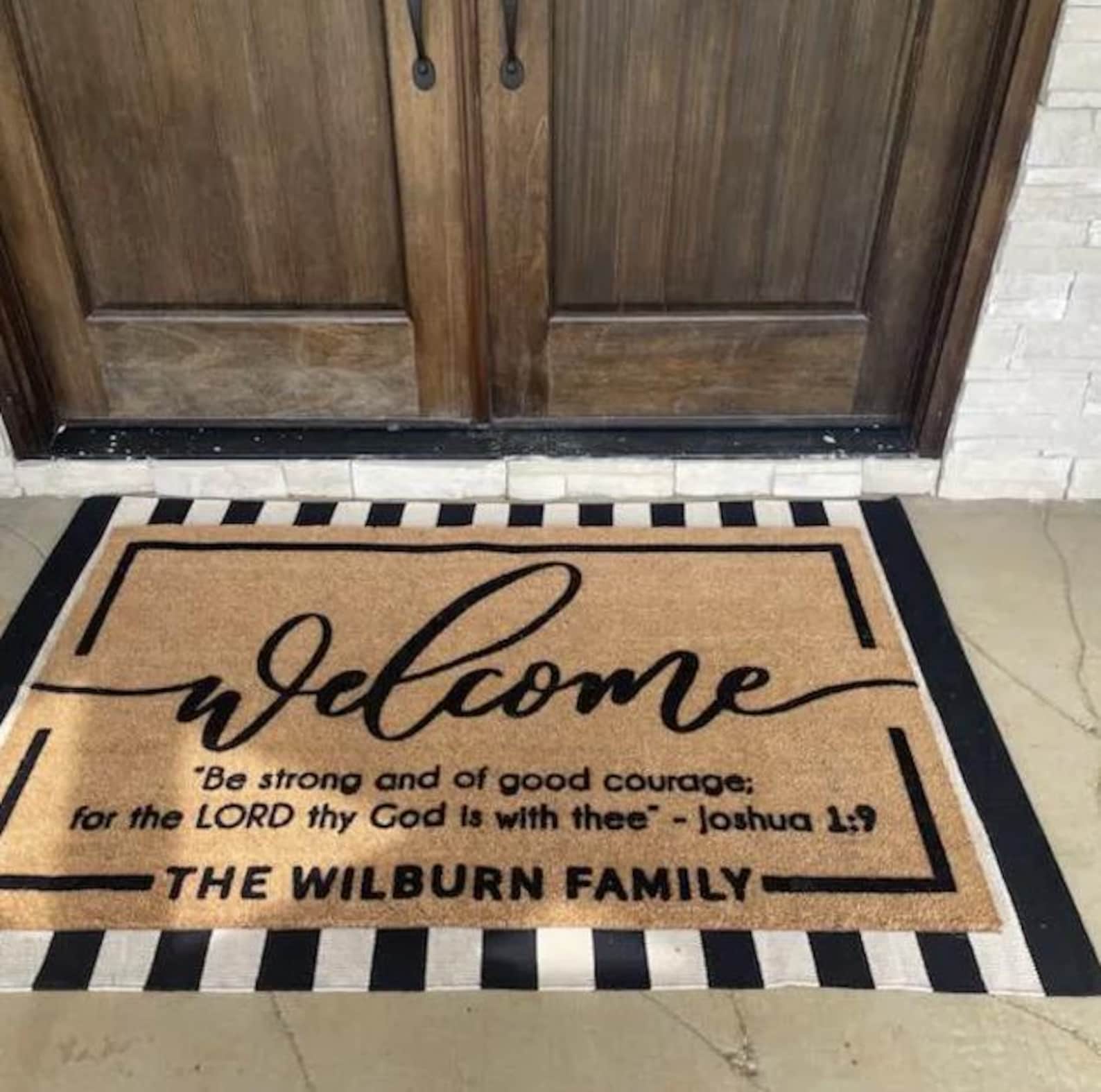 Bible Verse Doormat Personalized God Religious Entryway Door Mat Rug ...
