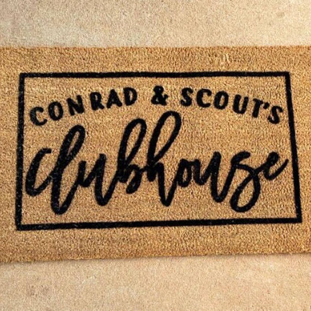Playhouse Doormat Kids Decor for Treehouse Game Room Custom ...