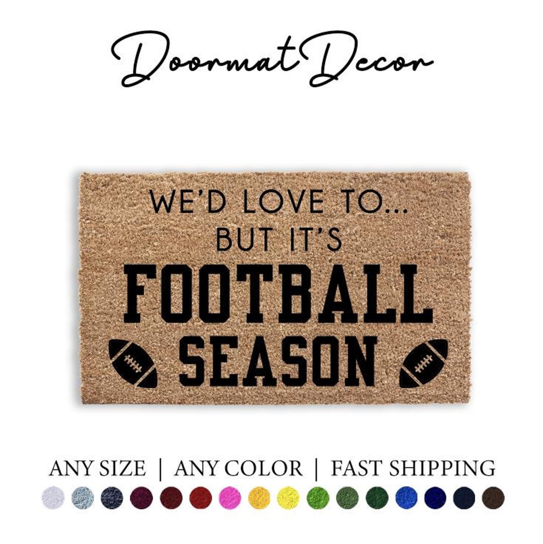 Football Season Doormat - NFL Team Gift Outdoor Welcome Mat Entryway ...