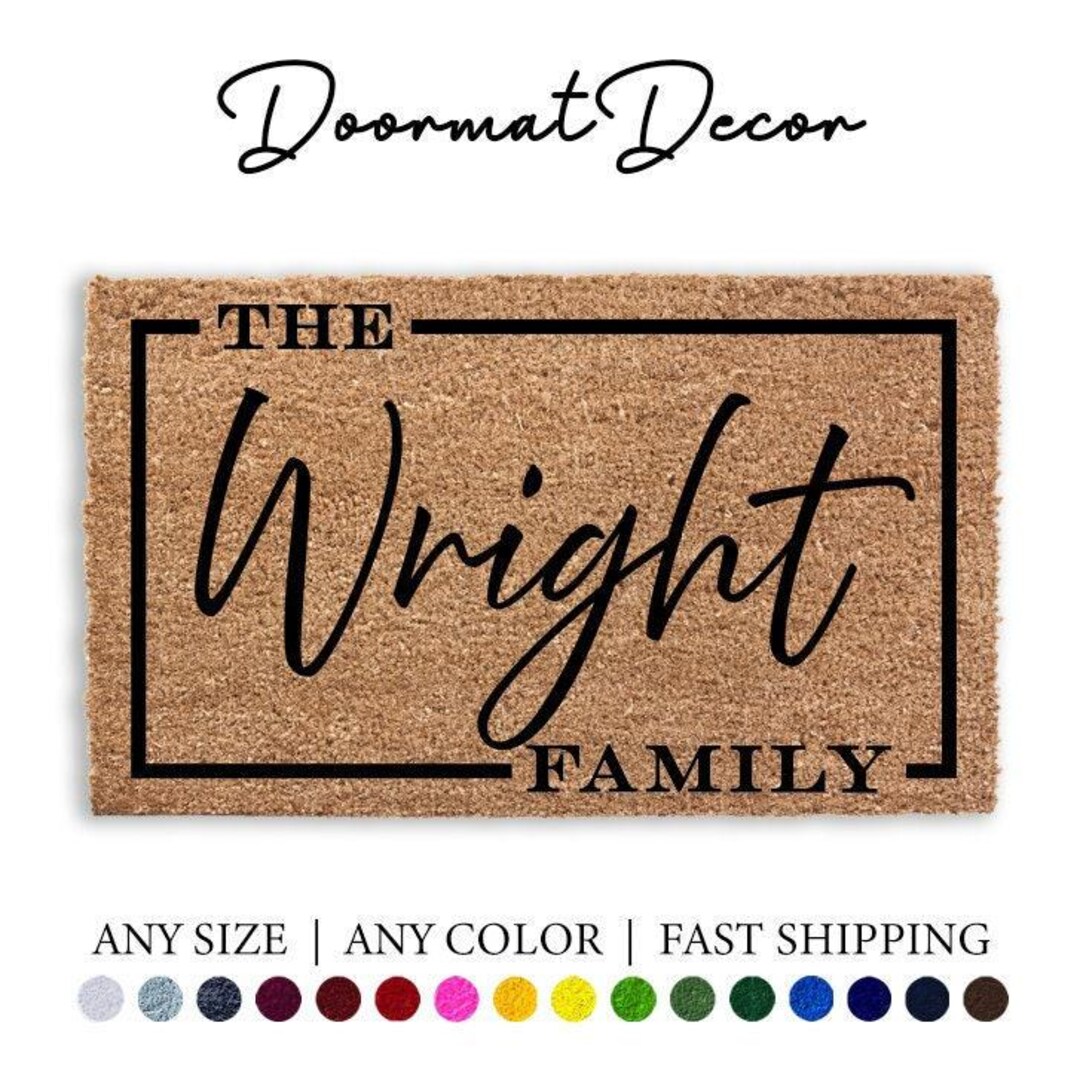 Personalized Coir Doormat Custom Welcome Mat Perfect Engagement Gift ...