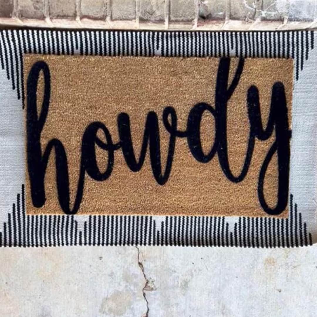 Howdy Doormat Texan Welcome Mat Graduation Gift for TAMU Aggies - Etsy