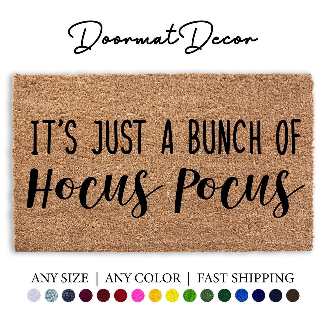 HOCUS POCUS Doormat - Funny Halloween Thanksgiving Outdoor Welcome Mat ...