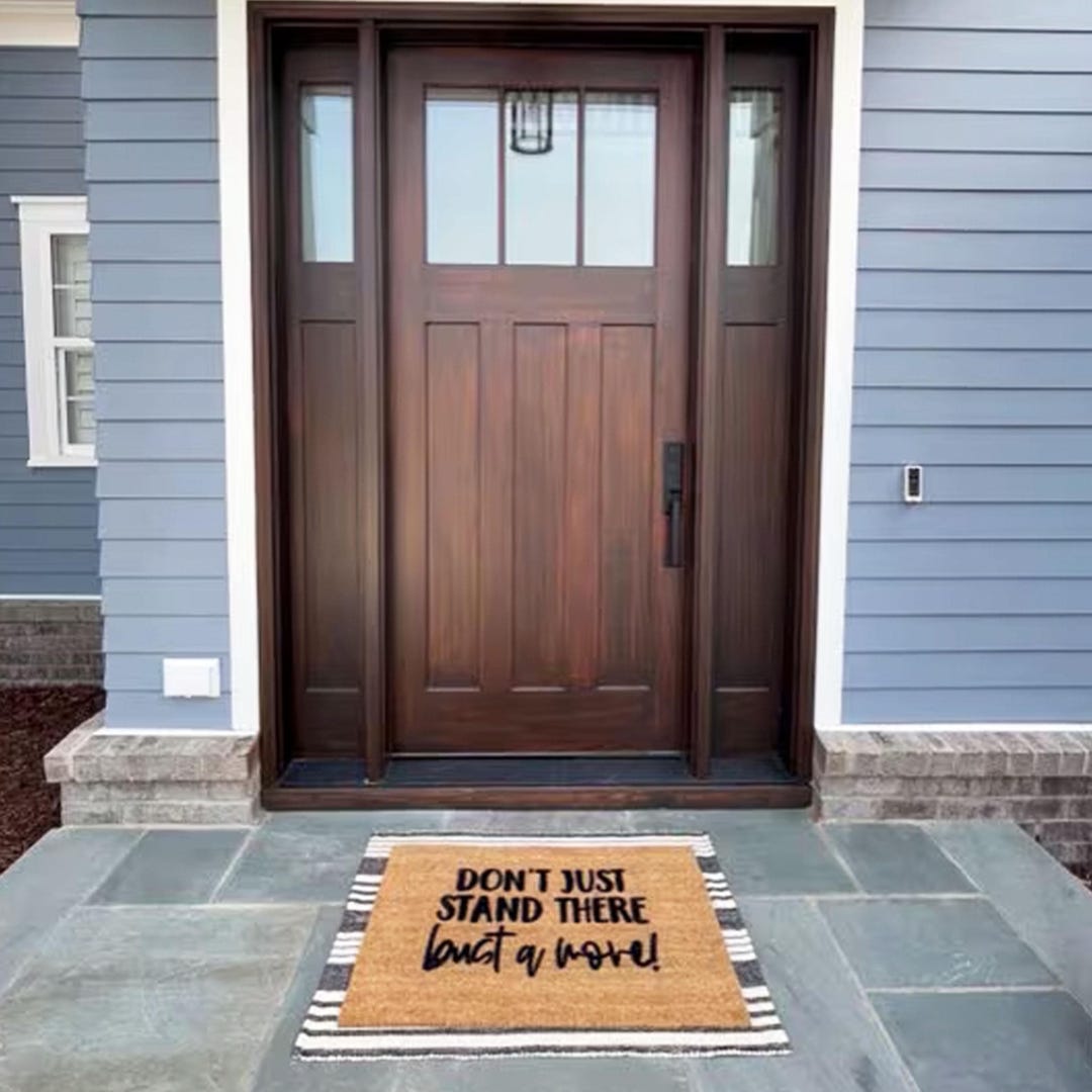Funny Personalized Doormat - Dont Just Stand There BUST A MOVE Flocked ...