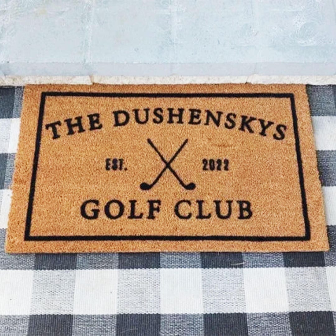 Golf Doormat Golf Course Gift Outdoor Welcome Mat Sports Team Entryway ...