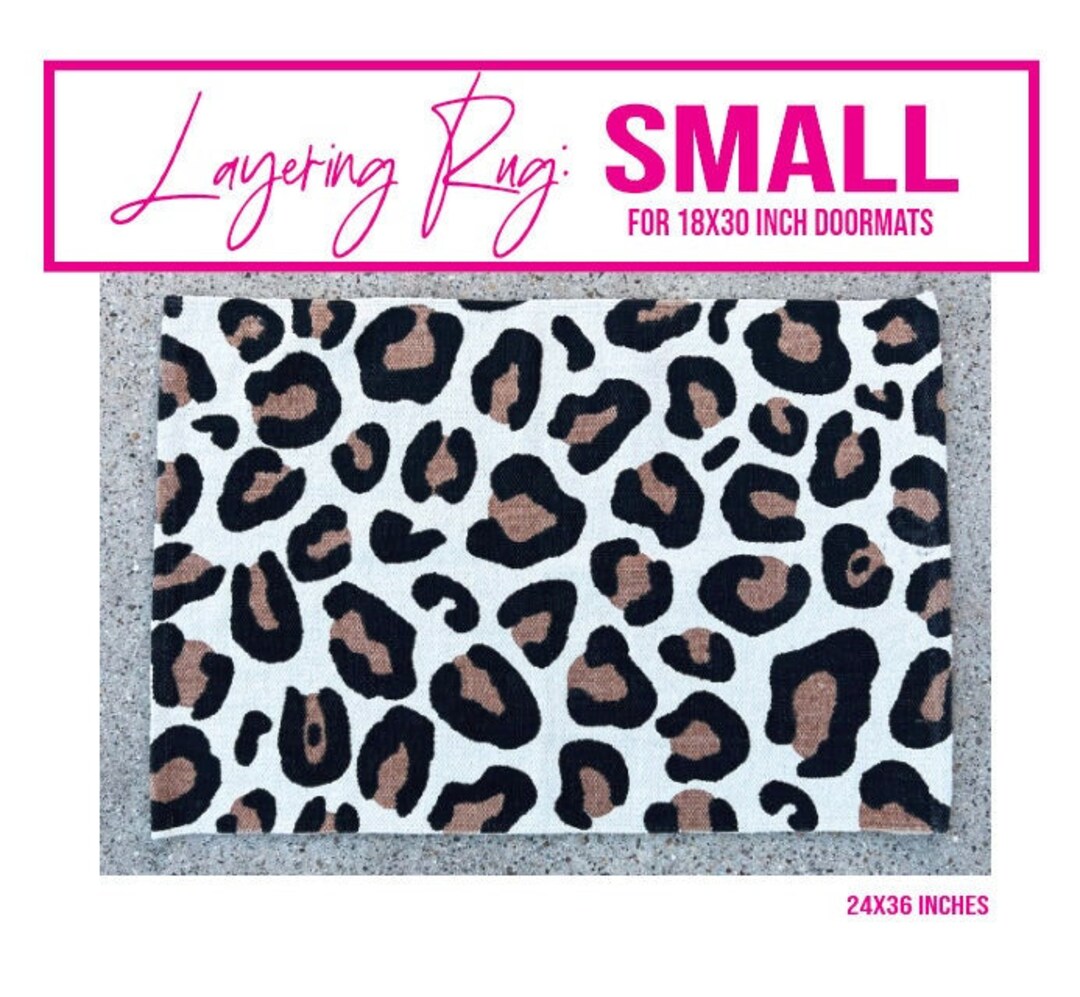 SMALL Safari Cotton Rug, Black Brown Cheetah Leopard Print Animal Woven ...