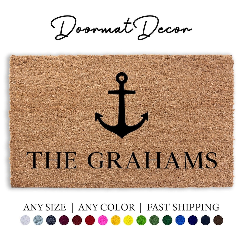 Anchor Doormat - Etsy
