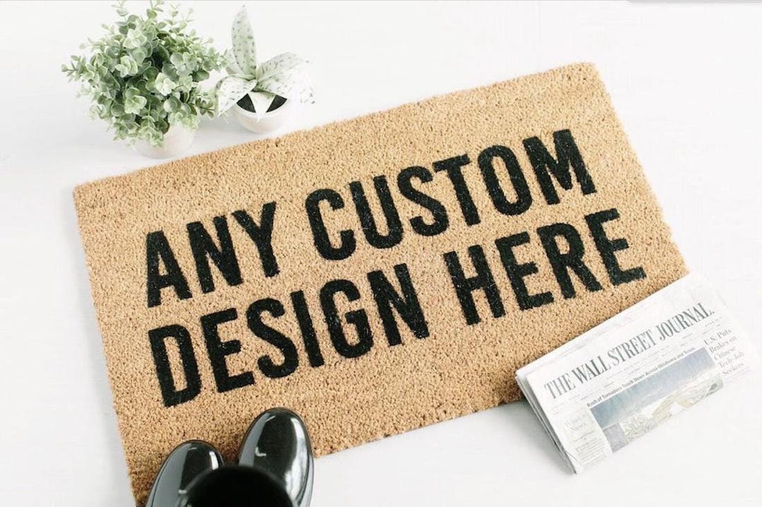 Custom Personalized Doormat Any Size Design Welcome Rug for Entryway ...
