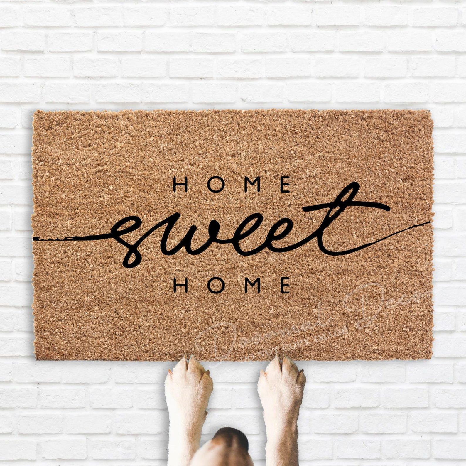 Coir Welcome Mat Home Sweet Home Doormat Custom Housewarming Gift - Etsy