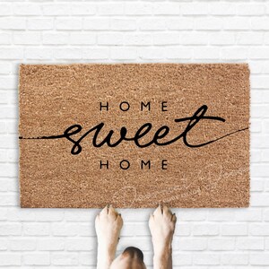 Coir Welcome Mat Home Sweet Home Doormat Custom Housewarming Gift - Etsy