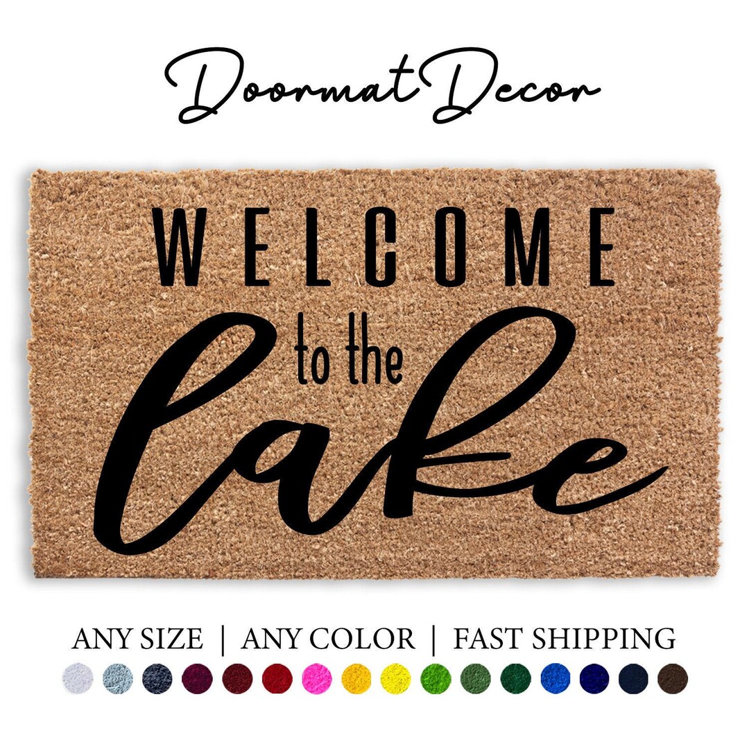 Welcome to the Lake Doormat, Waves Oars Summer Lake House Door Mat ...