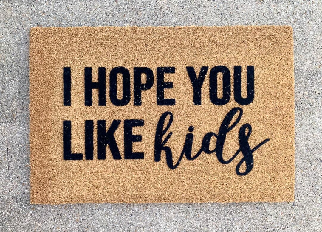 Hope You Like Kids Doormat Flocked Coir Personalized Welcome Mat ...