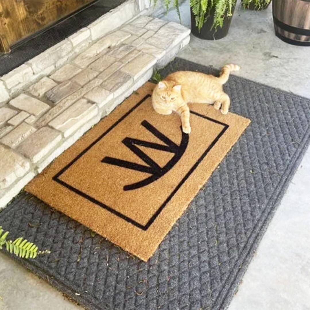 Custom Cattle Brand Doormat Personalized Outdoor Welcome Mat Perfect ...