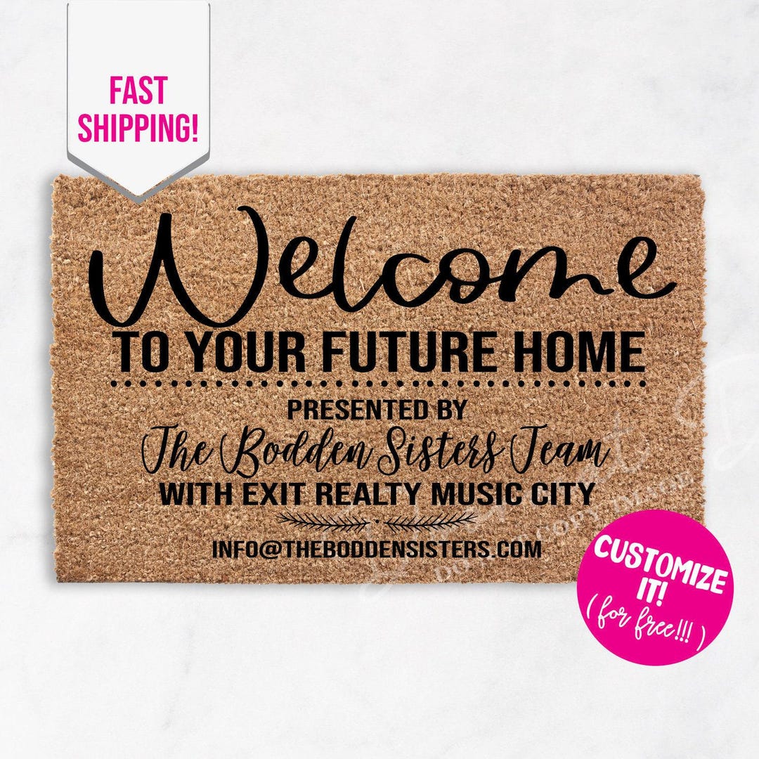 Personalized Open House Doormat - Custom Welcome Mat Real Estate ...