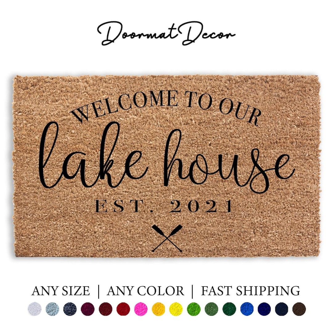 Lake House Doormat Custom Outdoor Welcome Mat for Beach Home Decor ...