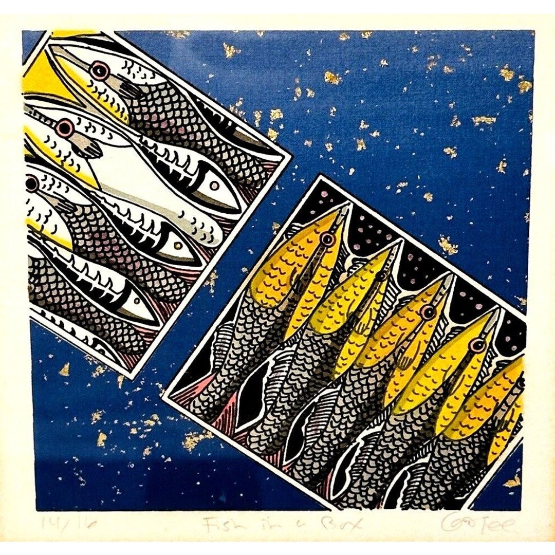 Cora Yee Fish in A Box Vintage Hawaii Framed Serigraph Print - Etsy