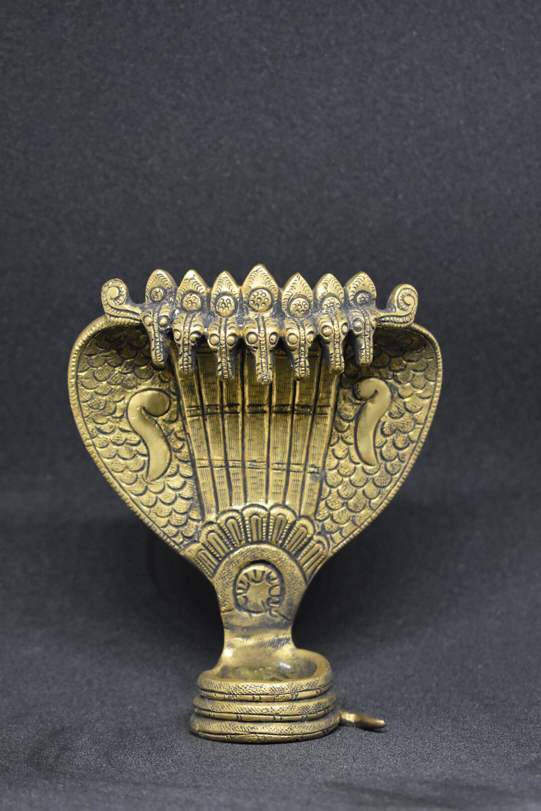 Beautiful Brass 7 Headed Cobra With Detail | Handcrafted Snake Statue ...