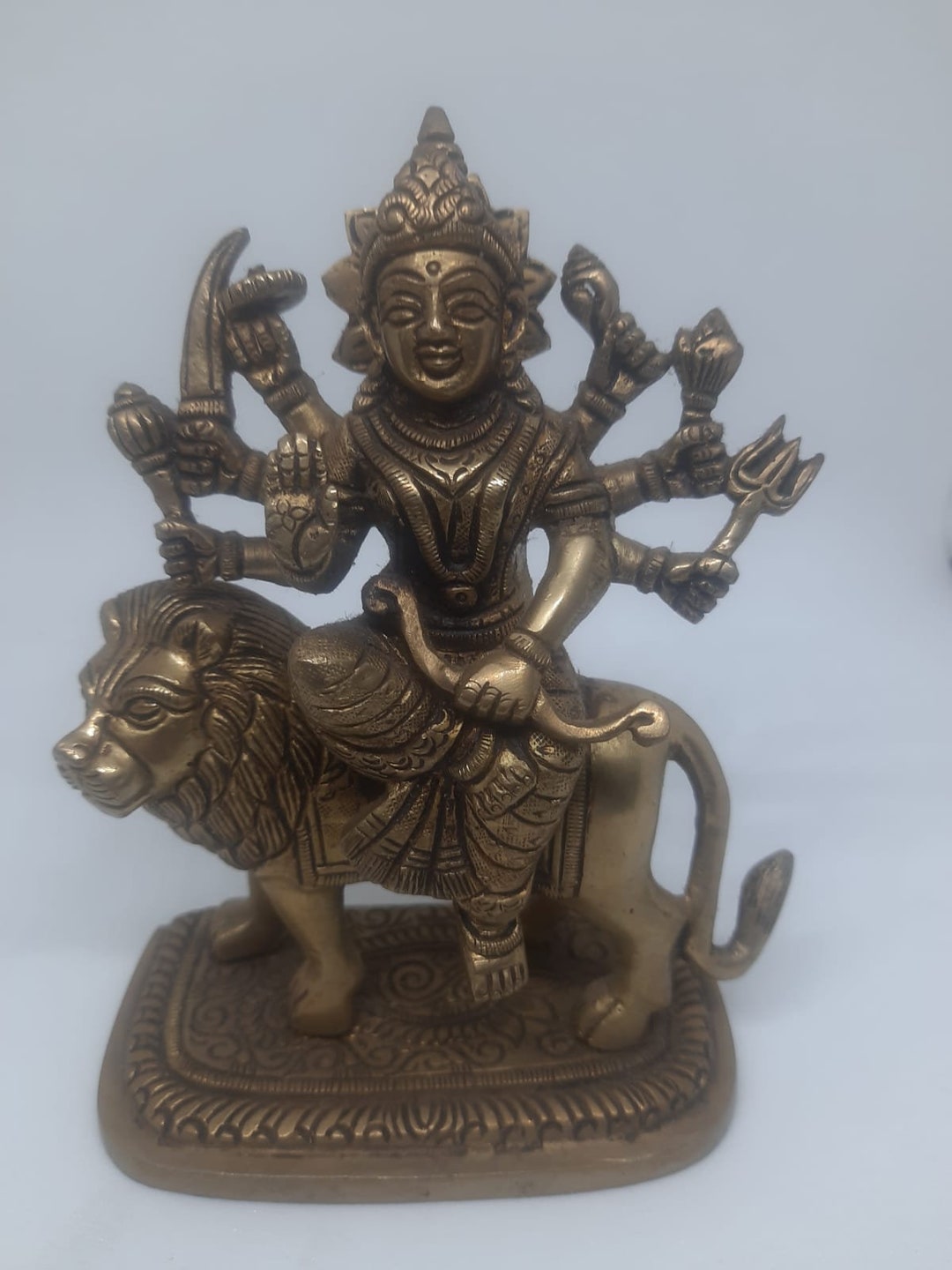 Mother Goddess Mahadevi Statue Brass Durga Maa Idol Hindu Goddess of ...