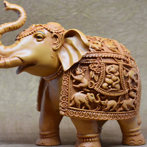Carved Elephants - Etsy