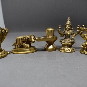 Set of Five Indian Gods, Lord Ganesha , Shive Ling of Goddess Shiva ...
