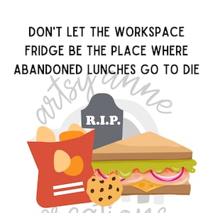 Fridge Sign / Workplace Fridge Sign / Work Fridge Clean Dispose / Lunch ...