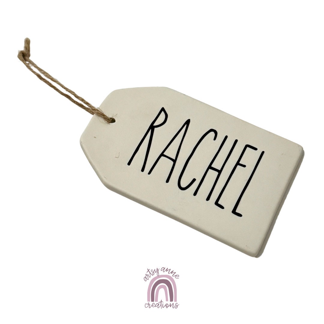 Rae Dunn Inspired Ceramic Gift Tag / Rae Dunn Inspired Ceramic Ornament ...