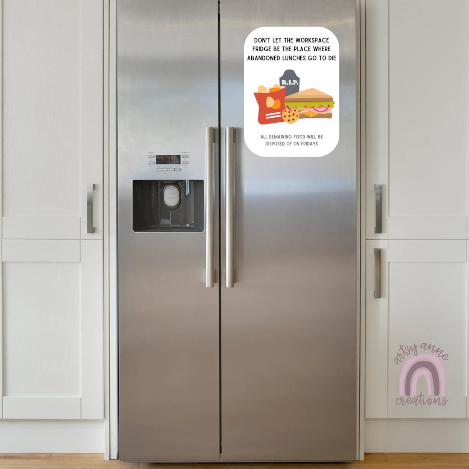 Fridge Sign / Workplace Fridge Sign / Work Fridge Clean Dispose / Lunch ...