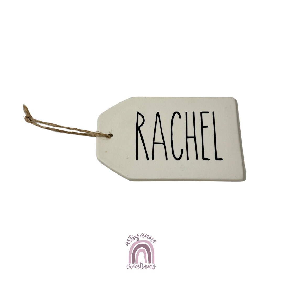 Rae Dunn Inspired Ceramic Gift Tag / Rae Dunn Inspired Ceramic Ornament ...