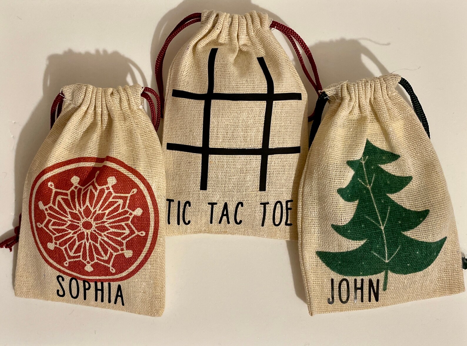 Winter Tic Tac Toe Game / Winter Tic Tac Toe Bag / Christmas Tic Tac ...