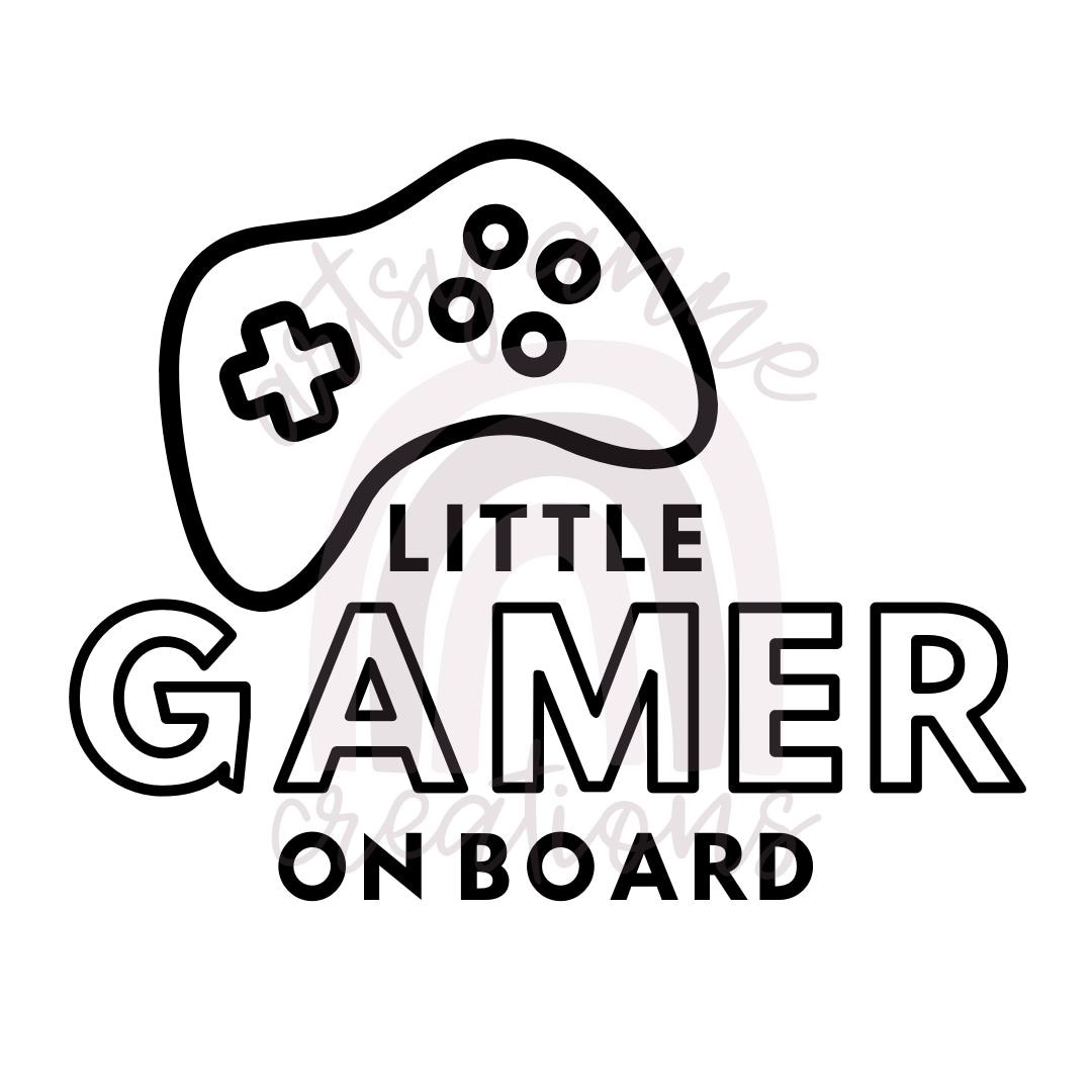 Little Gamer on Board Decal | Video Game Baby on Board Sticker | Gaming ...
