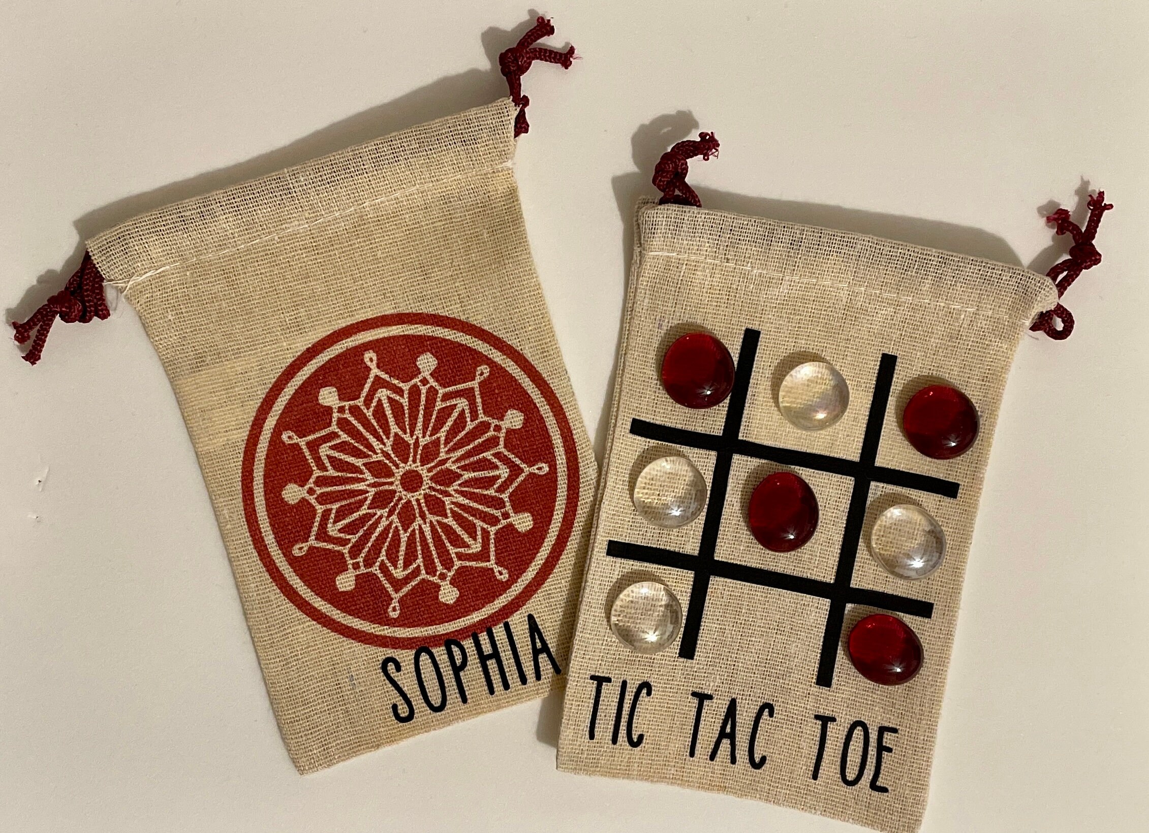 Winter Tic Tac Toe Game / Winter Tic Tac Toe Bag / Christmas Tic Tac ...
